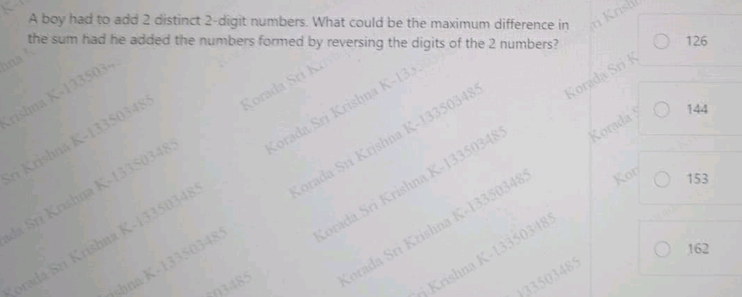 A boy had to add 2 distinct 2 -digit | StudyX