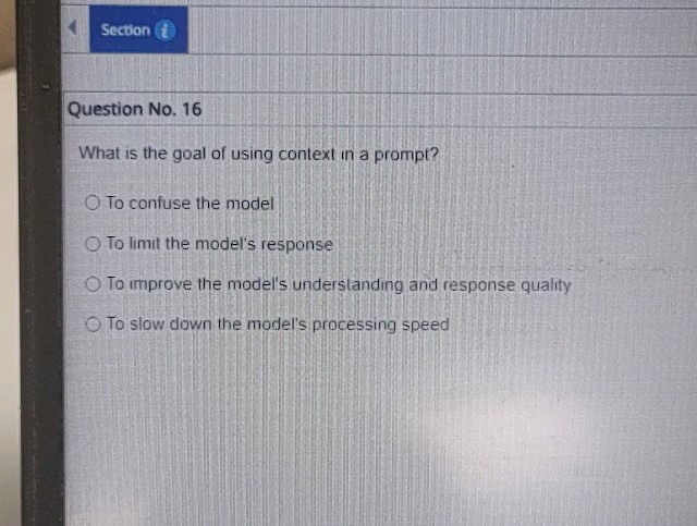 Section 2 Question No 16 What is the goal | StudyX