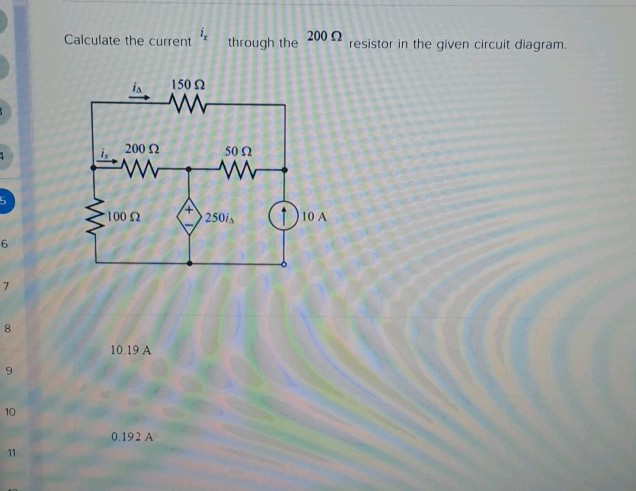 Calculate the current x through the 200 | StudyX