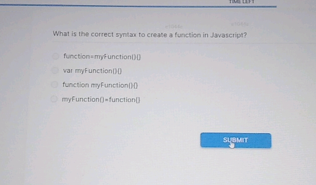 What is the correct syntax to create a | StudyX