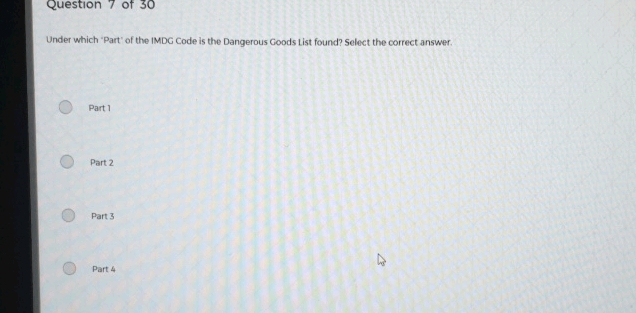Question 7 of 30 Under which Part of the | StudyX