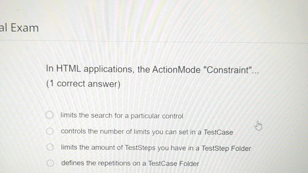 al Exam In HTML applications the ActionMode | StudyX