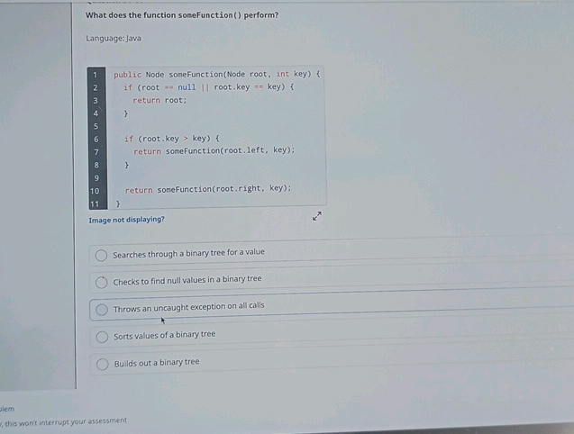 What does the function someFunction() | StudyX