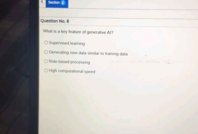 Section 1 Question No 8 What is a key | StudyX