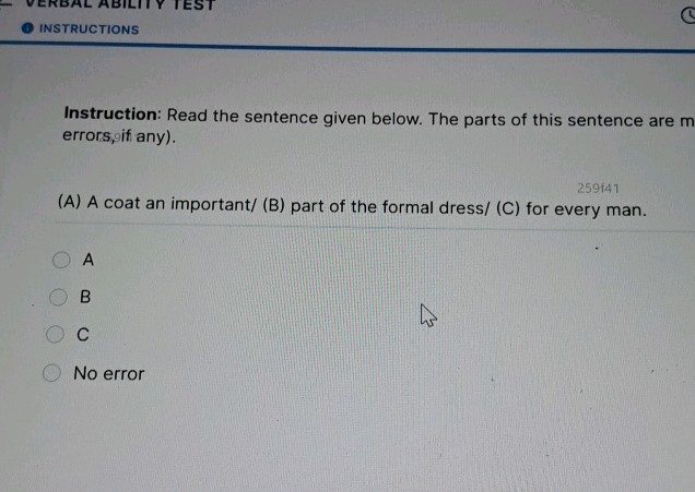 INSTRUCTIONS Instruction Read the sentence | StudyX