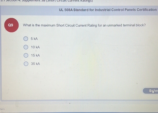 UL 508A Standard for Industrial Control | StudyX