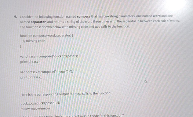 6 Consider the following function named | StudyX