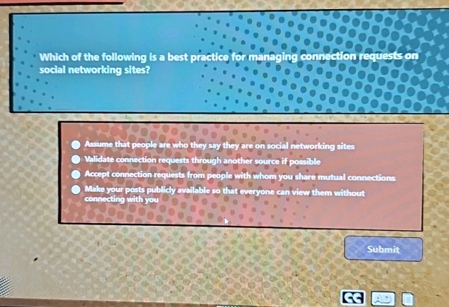 Which of the following is a best practice | StudyX