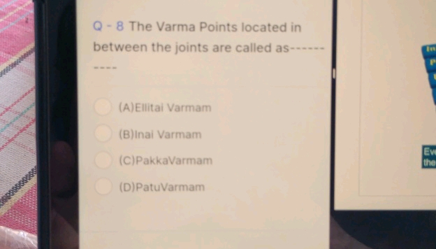 Q - 8 The Varma Points located in between | StudyX