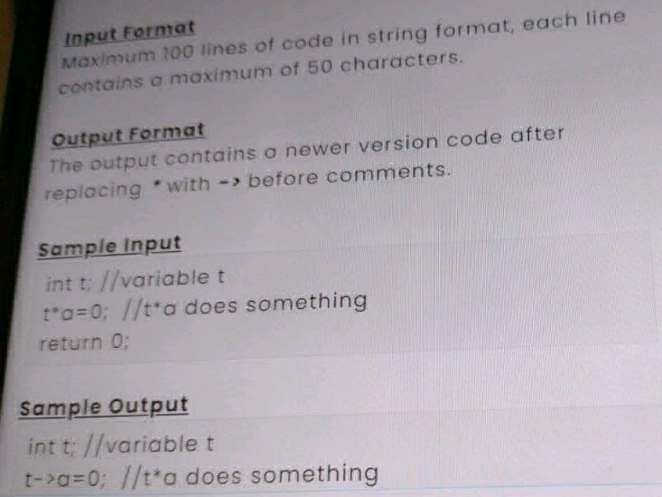 input format Maximum 700 lines of code in | StudyX