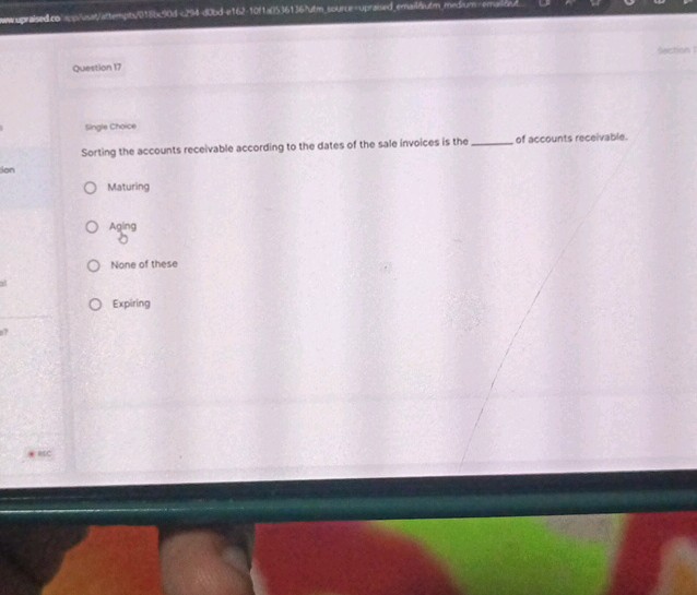 Question 17 Ingle croice Sorting the | StudyX