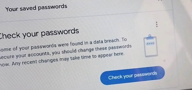 Your saved passwords Check your passwords | StudyX