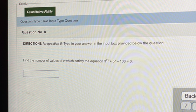 Section Quantitative Ablily Question Type | StudyX