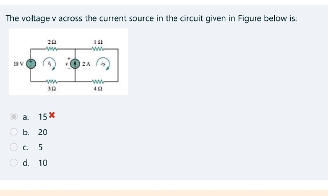 The voltage v across the current source in | StudyX