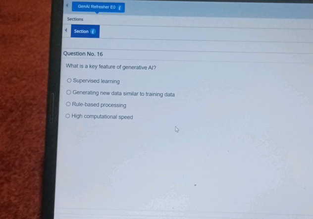 GenAl Retresher E0 i Sections Section 1 | StudyX