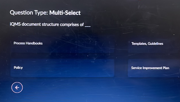 Question Type Multi-Select iQMS document | StudyX