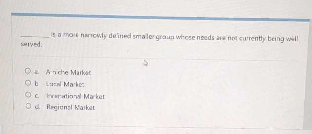 is a more narrowly defined smaller group | StudyX