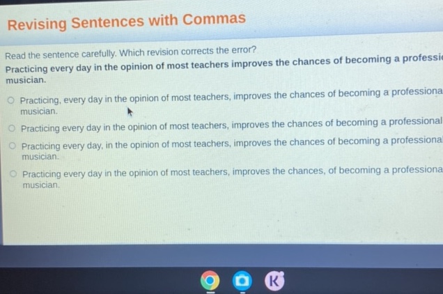 Revising Sentences with Commas Read the | StudyX