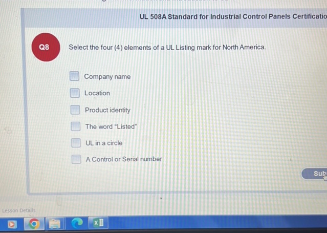 UL 508A Standard for Industrial Control | StudyX