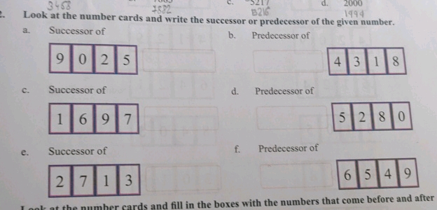 Look at the number cards and write the | StudyX