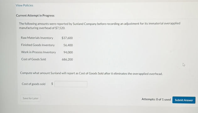 View Policies Current Attempt in Progress | StudyX