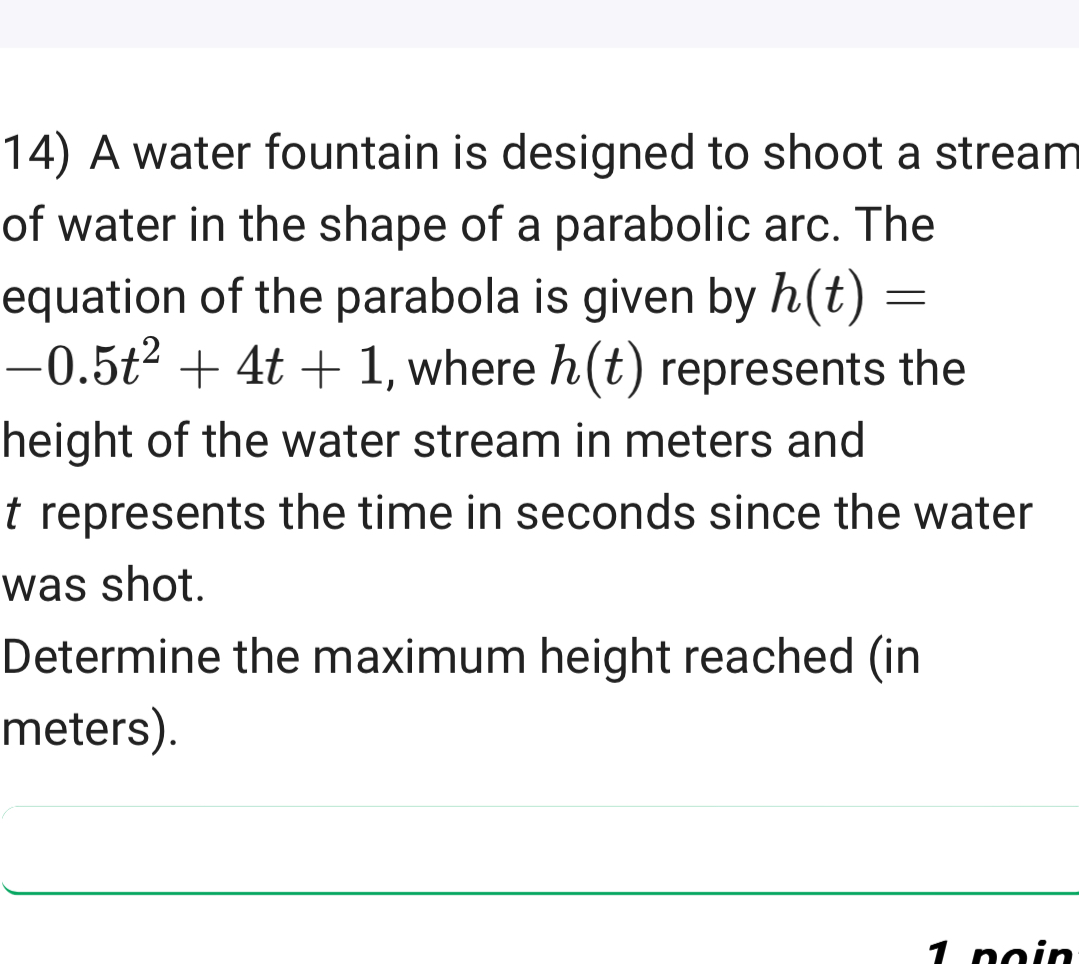 14) A water fountain is designed to shoot a | StudyX
