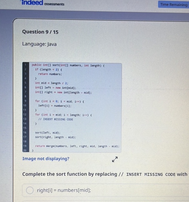 indeed assessments Time Remaining Question | StudyX