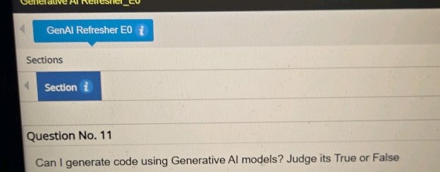 GenAl Refresher E0 i Sections Section i | StudyX