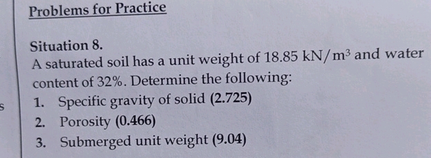 Problems for Practice Situation 8 A | StudyX