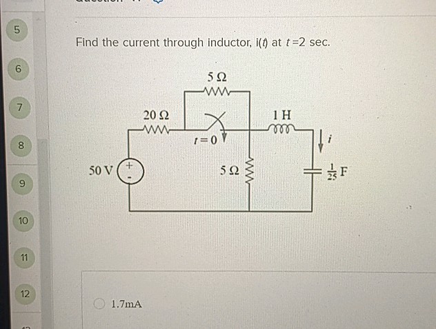 5 Find the current through inductor i(t) | StudyX
