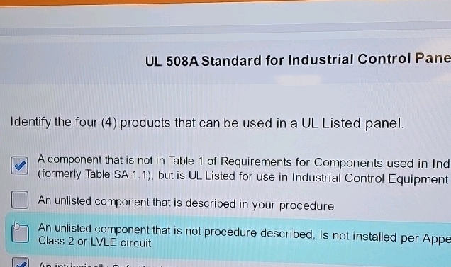 UL 508A Standard for Industrial Control | StudyX