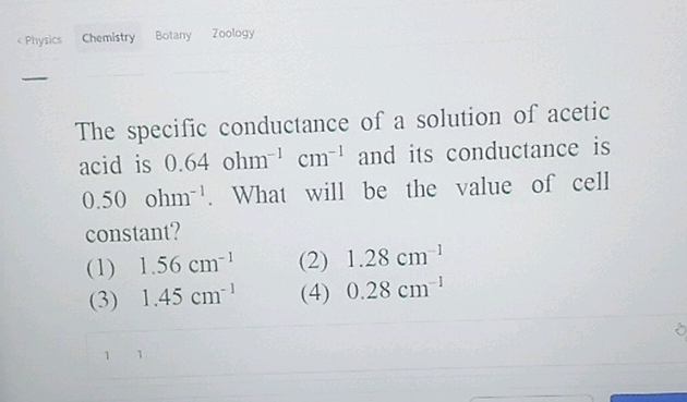 Physics Chemistry Botany Zoology The | StudyX