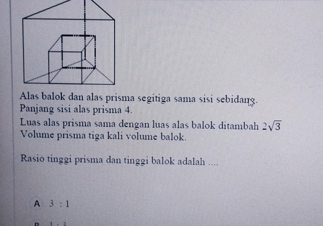 Alas balok dan alas prisma segitiga sama | StudyX