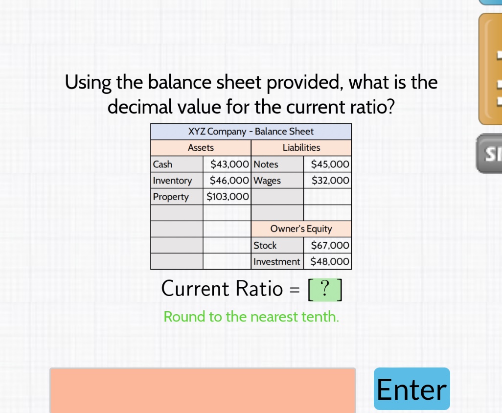 Using the balance sheet provided what is | StudyX