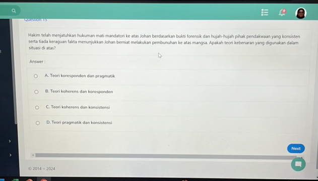 Hakim telah menjatuhkan hukuman mati | StudyX