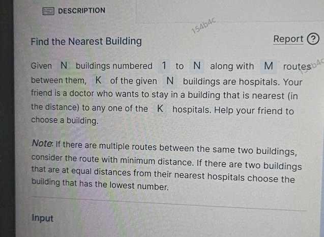 DESCRIPTION Find the Nearest Building | StudyX