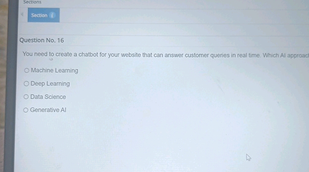 Sections Section 1 Question No 16 You need | StudyX