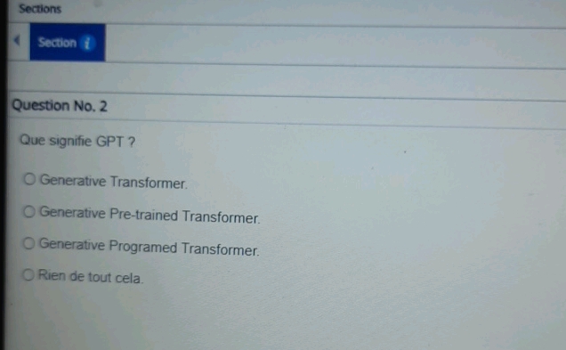 Sections Section 1 Question No 2 Que | StudyX