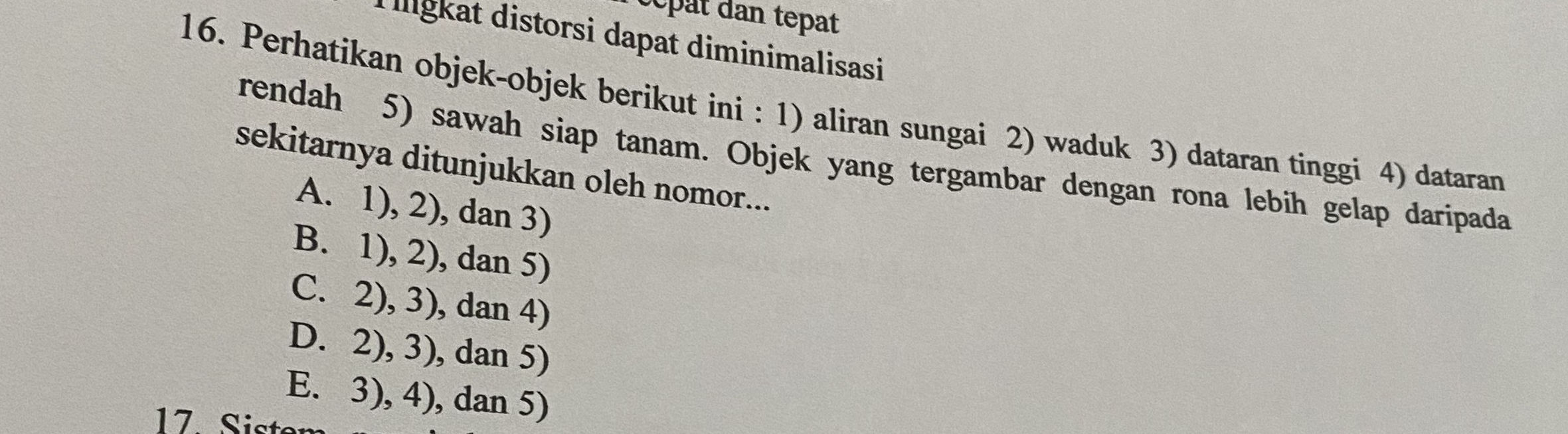 16. Perhatikan objek-objek berikut ini : 1) | StudyX