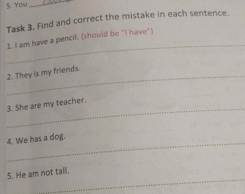 Task 3. Find and correct the mistake in each | StudyX