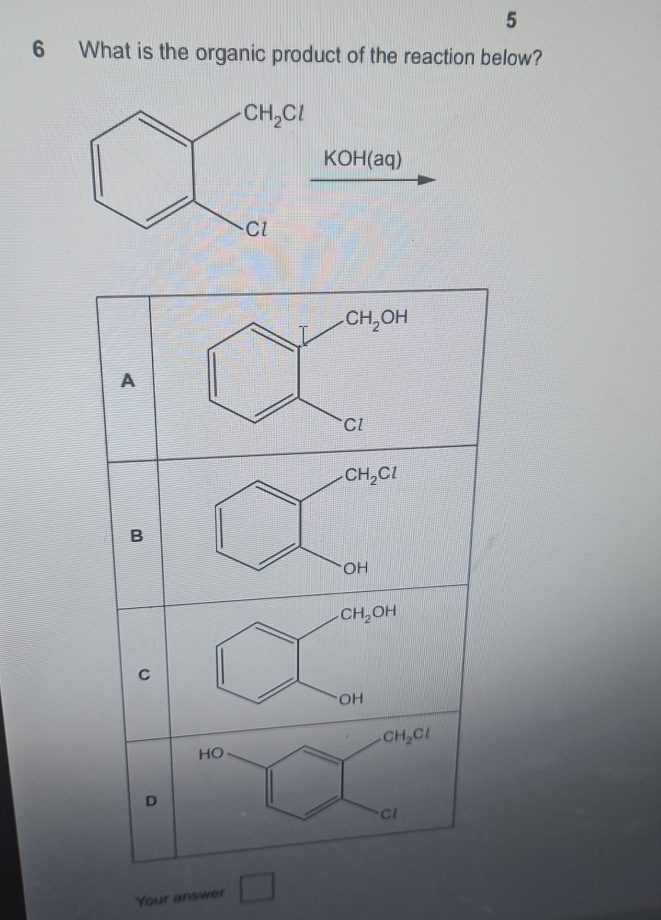 What is the organic product of the reaction | StudyX