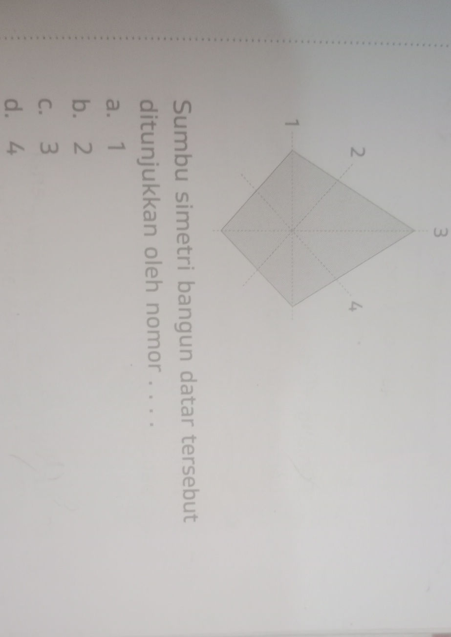 Sumbu simetri bangun datar tersebut | StudyX