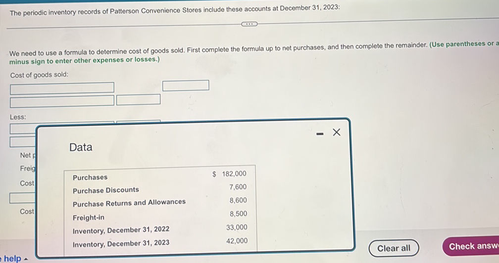 We need to use a formula to determine cost | StudyX