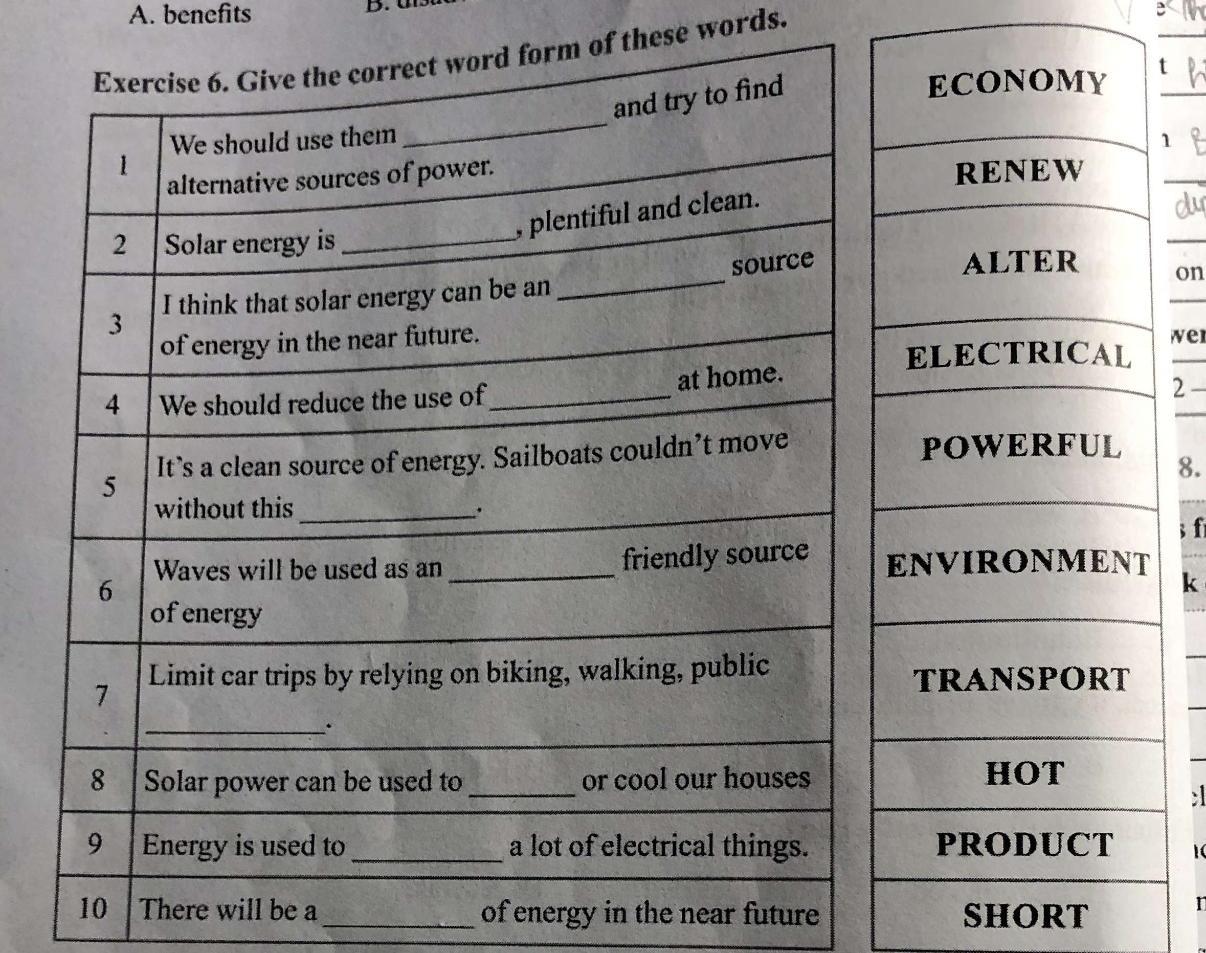 Exercise 6. Give the correct word form of | StudyX