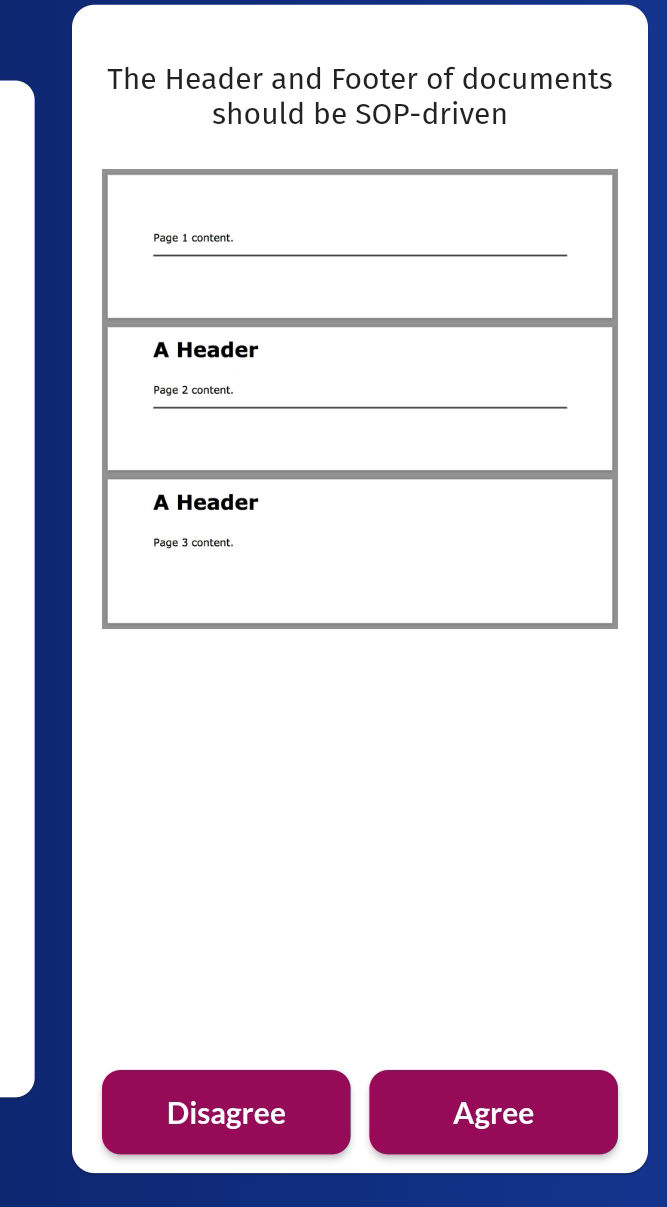 The Header and Footer of documents should be | StudyX