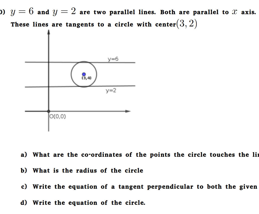 y = 6 and y = 2 are two parallel lines. Both | StudyX