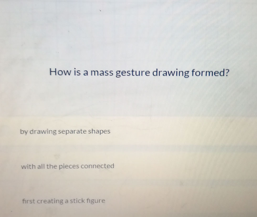 How is a mass gesture drawing formed? by | StudyX