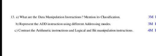 13. a) What are the Data Manipulation | StudyX
