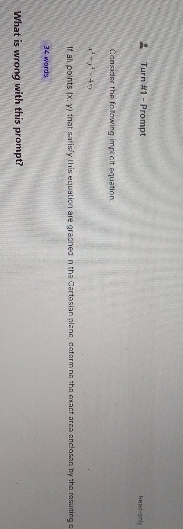 Consider the following implicit equation: | StudyX