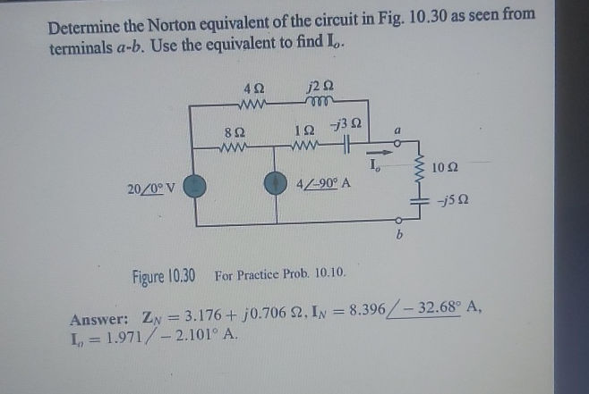 Determine the Norton equivalent of the | StudyX
